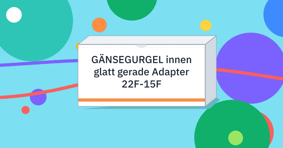 Symbolbild: Packung mit der Aufschrift GÄNSEGURGEL innen glatt gerade Adapter 22F-15F (PZN 17432703) – Verfügbarkeit und Bezug in Apotheken in Frankfurt am Main