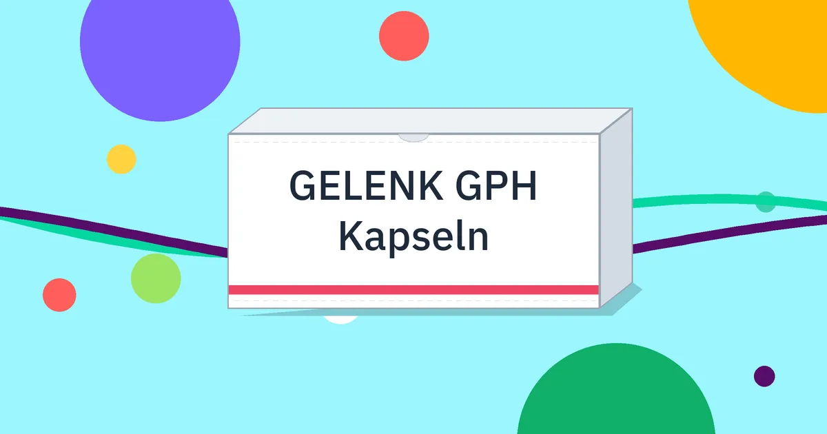 Symbolbild: Packung mit der Aufschrift GELENK GPH Kapseln (PZN 07603799) – Verfügbarkeit und Bezug in Apotheken in Frankfurt am Main