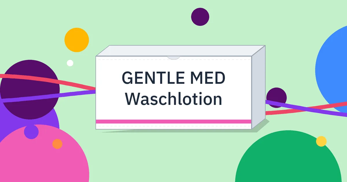 Symbolbild: Packung mit der Aufschrift GENTLE MED Waschlotion (PZN 14268433) – Verfügbarkeit und Bezug in Apotheken in Frankfurt am Main