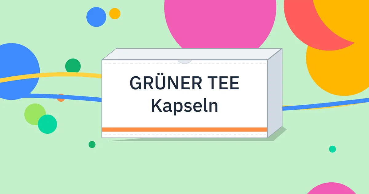 Symbolbild: Packung mit der Aufschrift GRÜNER TEE Kapseln (PZN 00230088) – Verfügbarkeit und Bezug in Apotheken in Frankfurt am Main