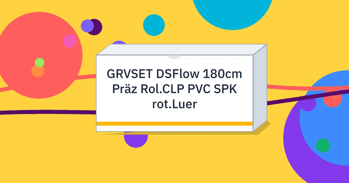 Symbolbild: Packung mit der Aufschrift GRVSET DSFlow 180cm Präz Rol.CLP PVC SPK rot.Luer (PZN 17898979) – Verfügbarkeit und Bezug in Apotheken in Frankfurt am Main