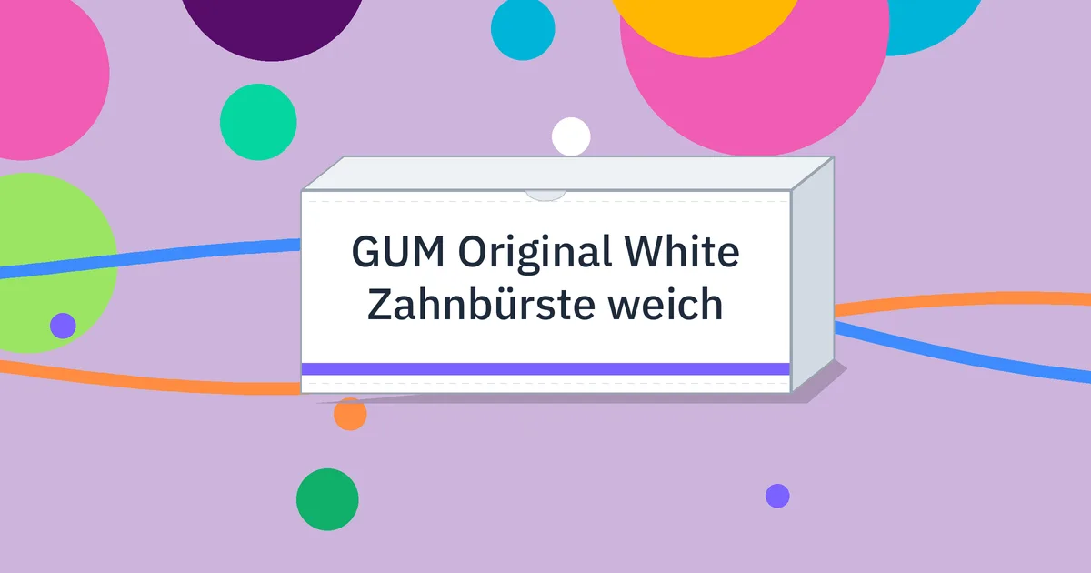 Symbolbild: Packung mit der Aufschrift GUM Original White Zahnbürste weich (PZN 11160362) – Verfügbarkeit und Bezug in Apotheken in Frankfurt am Main