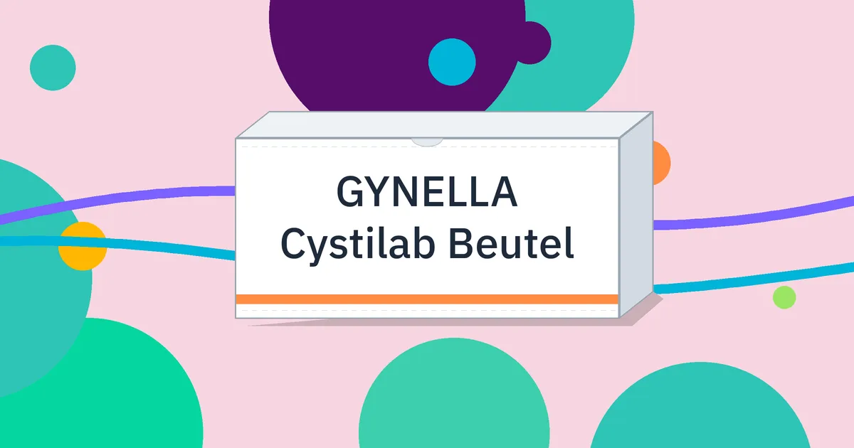Symbolbild: Packung mit der Aufschrift GYNELLA Cystilab Beutel (PZN 17148178) – Verfügbarkeit und Bezug in Apotheken in Frankfurt am Main