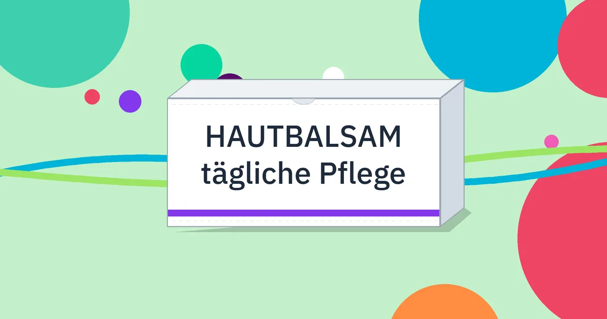 Symbolbild: Packung mit der Aufschrift HAUTBALSAM tägliche Pflege (PZN 17205918) – Verfügbarkeit und Bezug in Apotheken in Frankfurt am Main