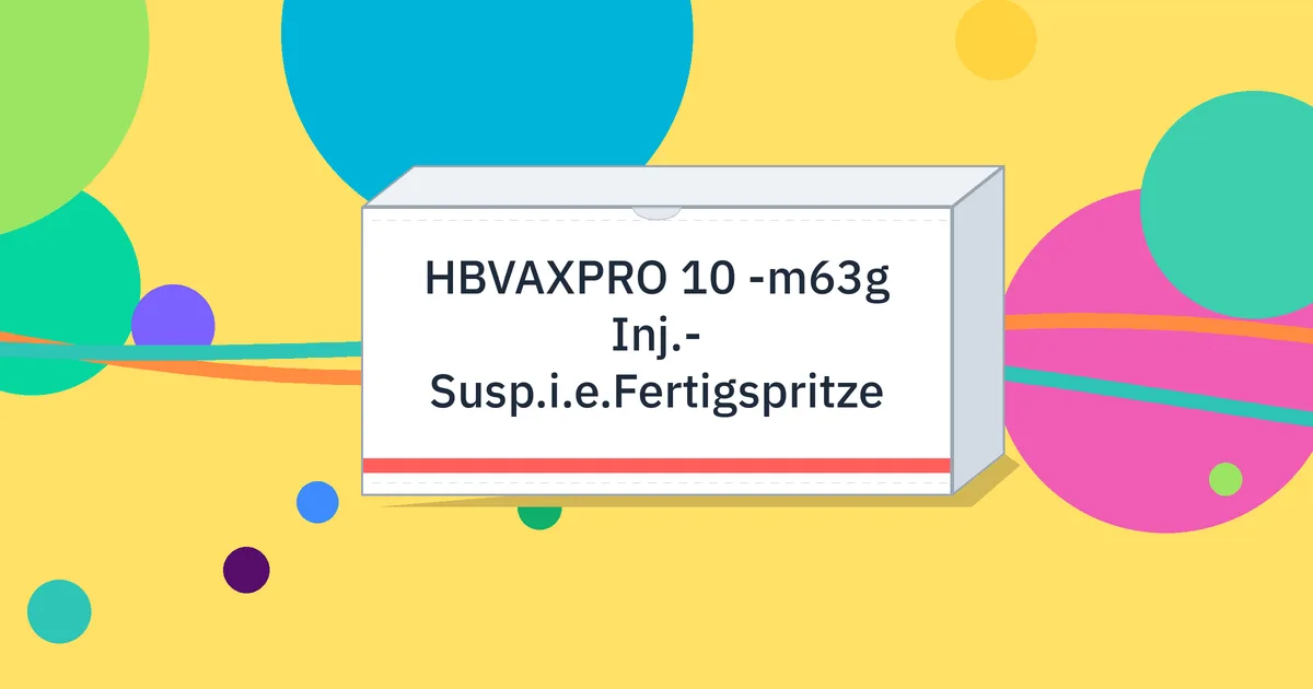 Symbolbild: Packung mit der Aufschrift HBVAXPRO 10 -m63g Inj.-Susp.i.e.Fertigspritze (PZN 01696713) – Verfügbarkeit und Bezug in Apotheken in Frankfurt am Main