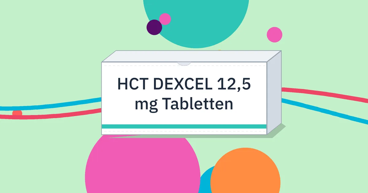 Symbolbild: Packung mit der Aufschrift HCT DEXCEL 12,5 mg Tabletten (PZN 07745950) – Verfügbarkeit und Bezug in Apotheken in Frankfurt am Main
