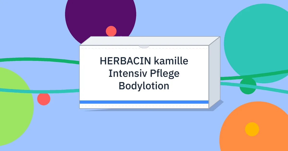 Symbolbild: Packung mit der Aufschrift HERBACIN kamille Intensiv Pflege Bodylotion (PZN 15784266) – Verfügbarkeit und Bezug in Apotheken in Frankfurt am Main