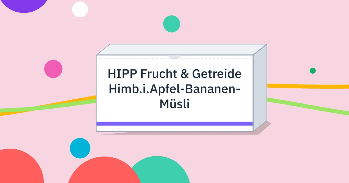 Symbolbild: Packung mit der Aufschrift HIPP Frucht & Getreide Himb.i.Apfel-Bananen-Müsli (PZN 15870959) – Verfügbarkeit und Bezug in Apotheken in Frankfurt am Main