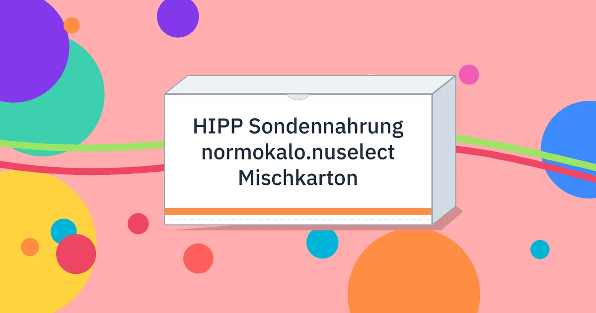 Symbolbild: Packung mit der Aufschrift HIPP Sondennahrung normokalo.nuselect Mischkarton (PZN 20420313) – Verfügbarkeit und Bezug in Apotheken in Frankfurt am Main