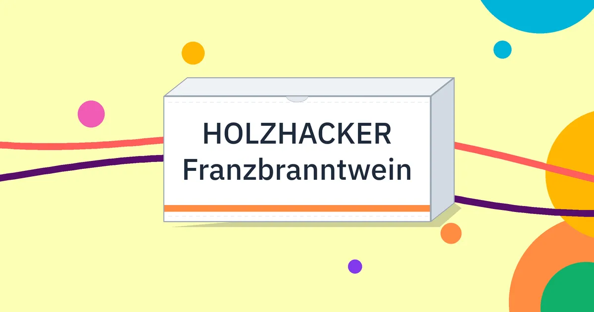 Symbolbild: Packung mit der Aufschrift HOLZHACKER Franzbranntwein (PZN 19303022) – Verfügbarkeit und Bezug in Apotheken in Frankfurt am Main