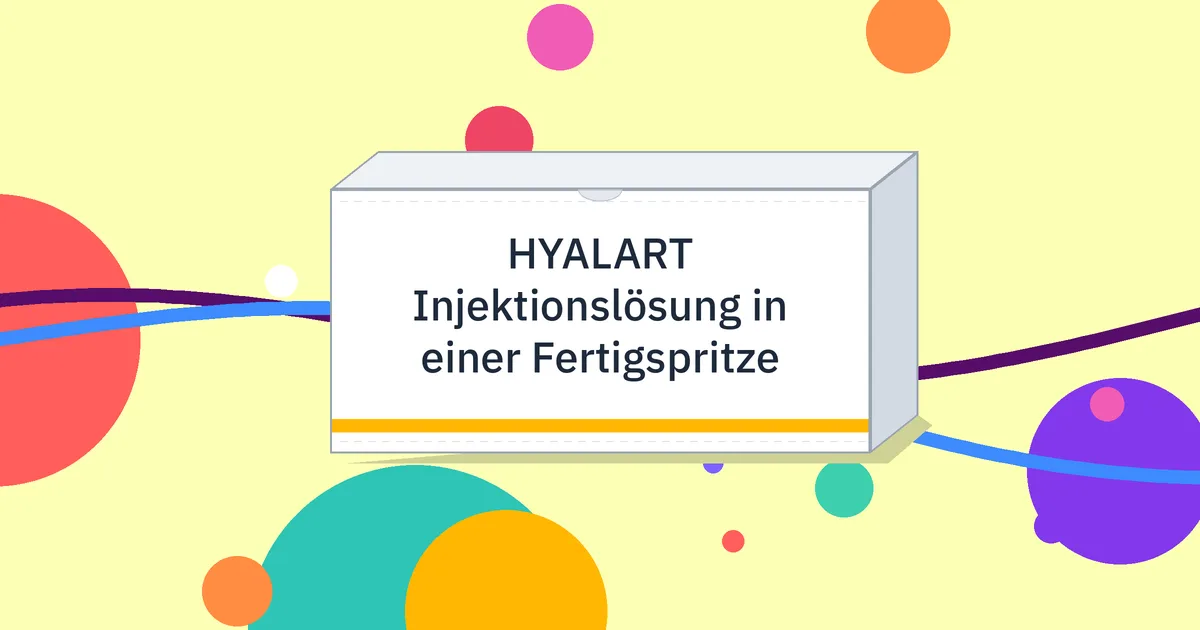 Symbolbild: Packung mit der Aufschrift HYALART Injektionslösung in einer Fertigspritze (PZN 10795779) – Verfügbarkeit und Bezug in Apotheken in Frankfurt am Main