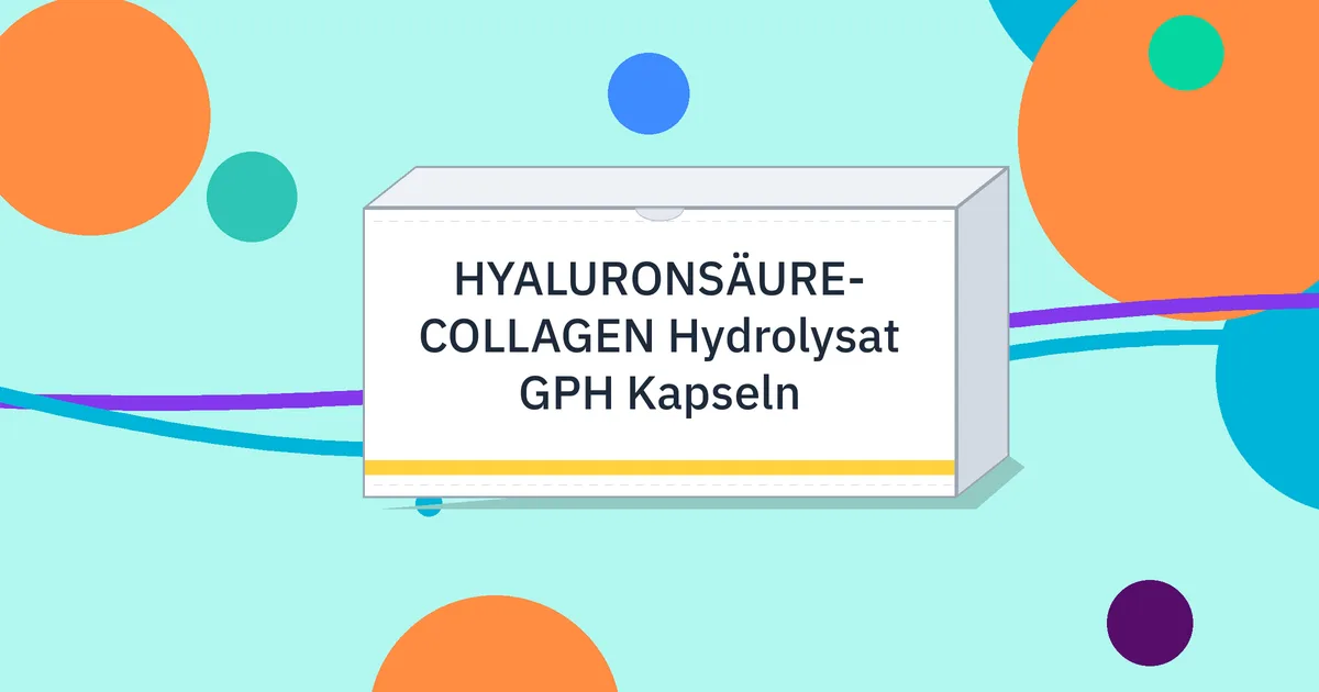 Symbolbild: Packung mit der Aufschrift HYALURONSÄURE-COLLAGEN Hydrolysat GPH Kapseln (PZN 09323822) – Verfügbarkeit und Bezug in Apotheken in Frankfurt am Main