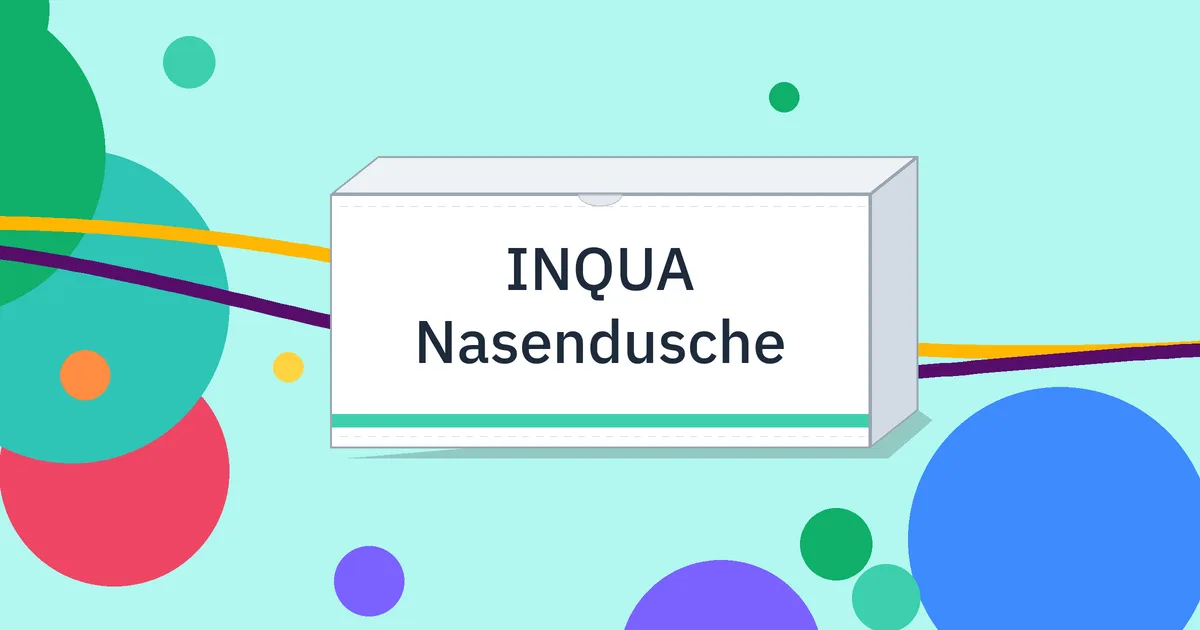 Symbolbild: Packung mit der Aufschrift INQUA Nasendusche (PZN 17282913) – Verfügbarkeit und Bezug in Apotheken in Frankfurt am Main
