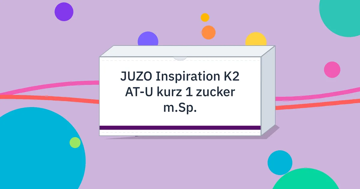 Symbolbild: Packung mit der Aufschrift JUZO Inspiration K2 AT-U kurz 1 zucker m.Sp. (PZN 14928763) – Verfügbarkeit und Bezug in Apotheken in Frankfurt am Main