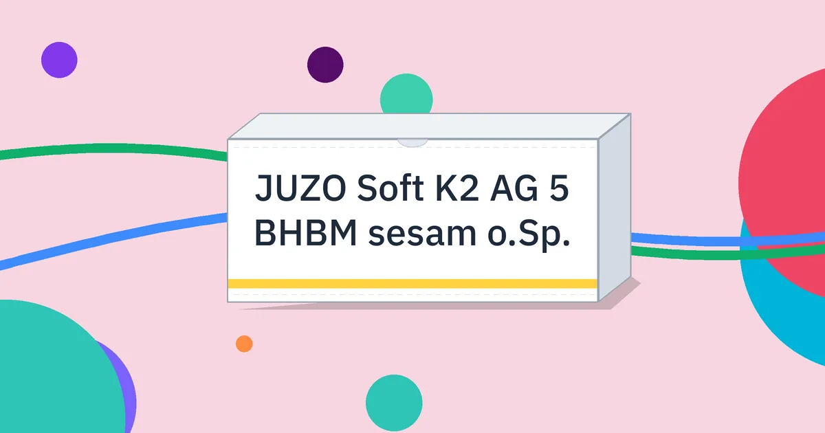 Symbolbild: Packung mit der Aufschrift JUZO Soft K2 AG 5 BHBM sesam o.Sp. (PZN 14860918) – Verfügbarkeit und Bezug in Apotheken in Frankfurt am Main
