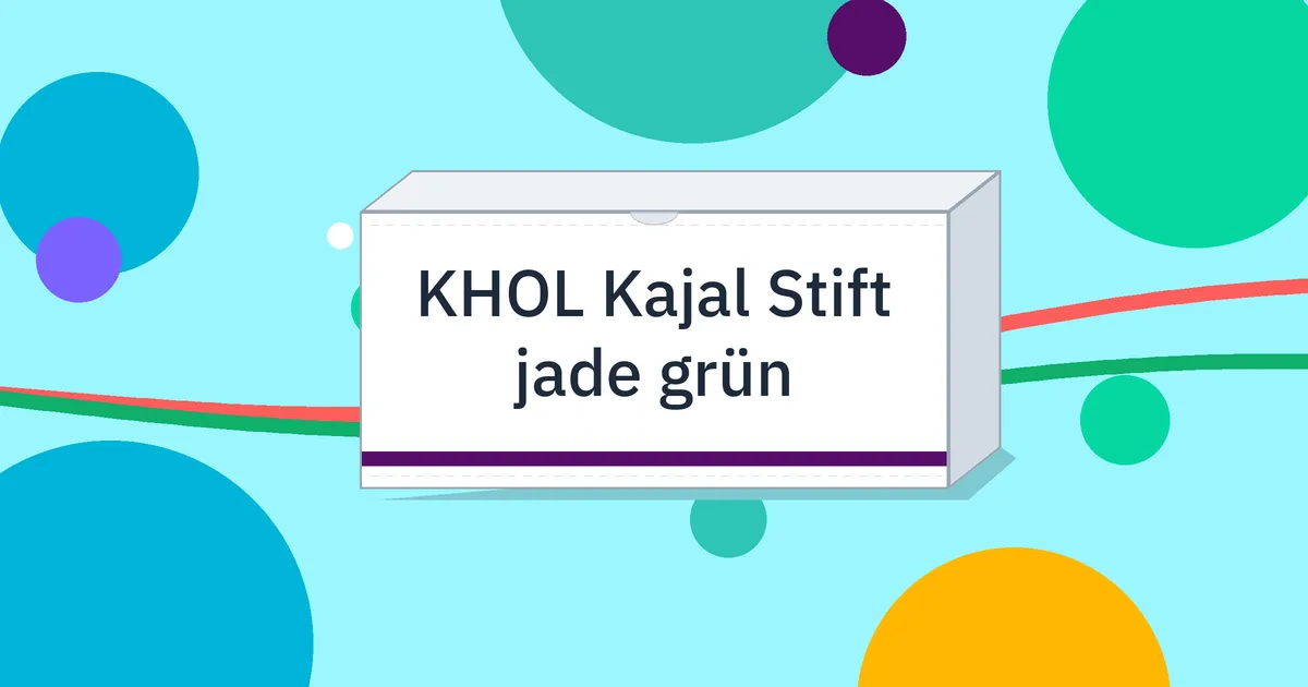 Symbolbild: Packung mit der Aufschrift KHOL Kajal Stift jade grün (PZN 06155057) – Verfügbarkeit und Bezug in Apotheken in Frankfurt am Main