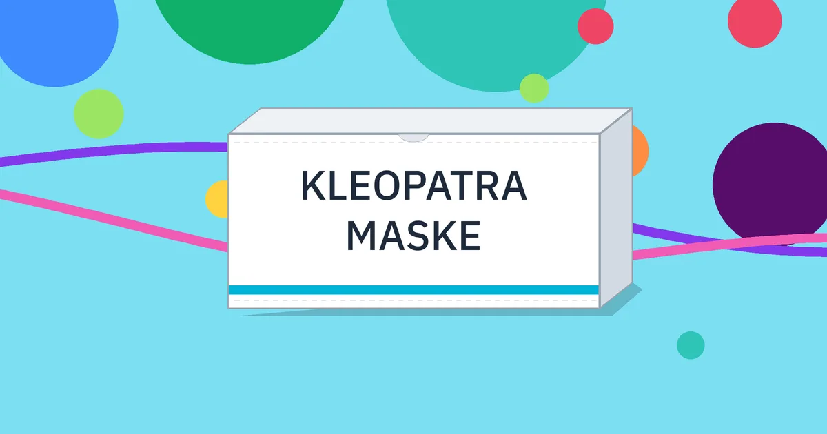 Symbolbild: Packung mit der Aufschrift KLEOPATRA MASKE (PZN 10830441) – Verfügbarkeit und Bezug in Apotheken in Frankfurt am Main