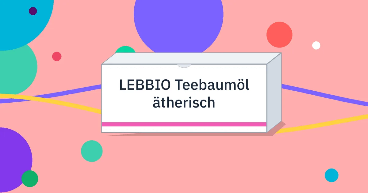 Symbolbild: Packung mit der Aufschrift LEBBIO Teebaumöl ätherisch (PZN 19408324) – Verfügbarkeit und Bezug in Apotheken in Frankfurt am Main
