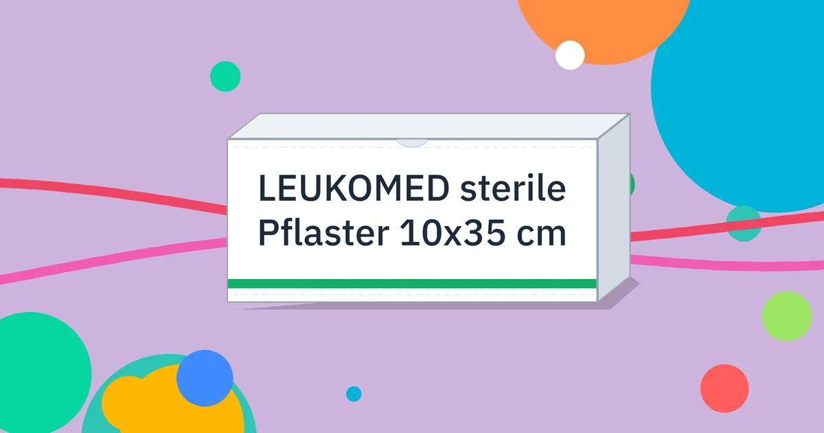 Symbolbild: Packung mit der Aufschrift LEUKOMED sterile Pflaster 10x35 cm (PZN 01179024) – Verfügbarkeit und Bezug in Apotheken in Frankfurt am Main