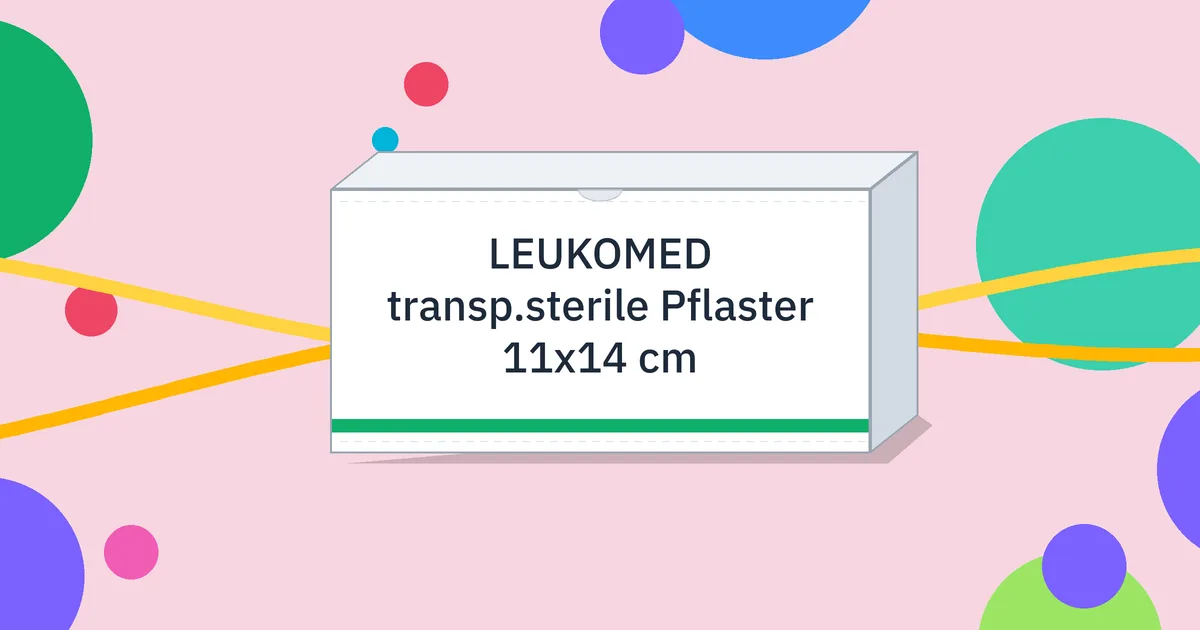 Symbolbild: Packung mit der Aufschrift LEUKOMED transp.sterile Pflaster 11x14 cm (PZN 01178958) – Verfügbarkeit und Bezug in Apotheken in Frankfurt am Main