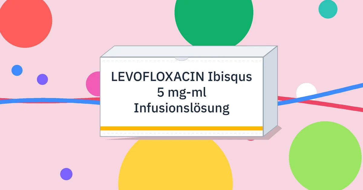 Symbolbild: Packung mit der Aufschrift LEVOFLOXACIN Ibisqus 5 mg-ml Infusionslösung (PZN 00453641) – Verfügbarkeit und Bezug in Apotheken in Frankfurt am Main