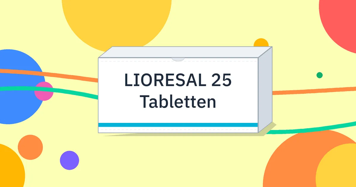 Symbolbild: Packung mit der Aufschrift LIORESAL 25 Tabletten (PZN 03012073) – Verfügbarkeit und Bezug in Apotheken in Frankfurt am Main