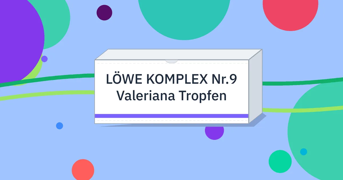 Symbolbild: Packung mit der Aufschrift LÖWE KOMPLEX Nr.9 Valeriana Tropfen (PZN 00118405) – Verfügbarkeit und Bezug in Apotheken in Frankfurt am Main