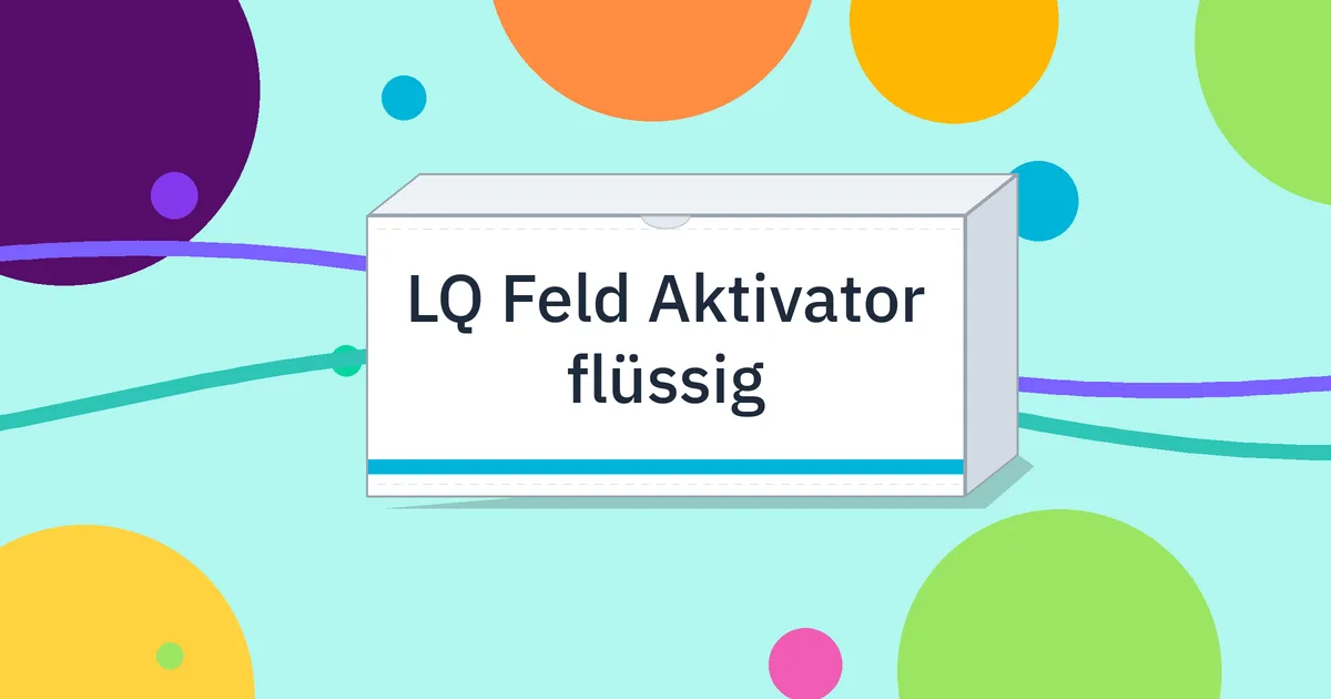 Symbolbild: Packung mit der Aufschrift LQ Feld Aktivator flüssig (PZN 09202610) – Verfügbarkeit und Bezug in Apotheken in Frankfurt am Main