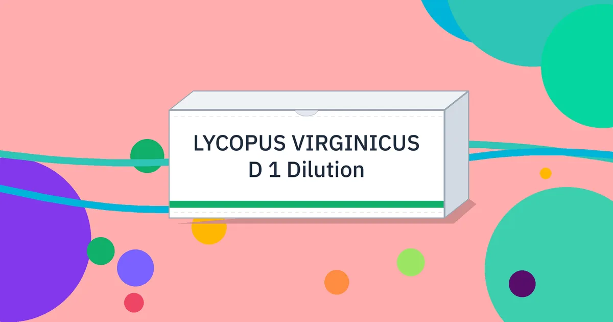 Symbolbild: Packung mit der Aufschrift LYCOPUS VIRGINICUS D 1 Dilution (PZN 02103460) – Verfügbarkeit und Bezug in Apotheken in Frankfurt am Main