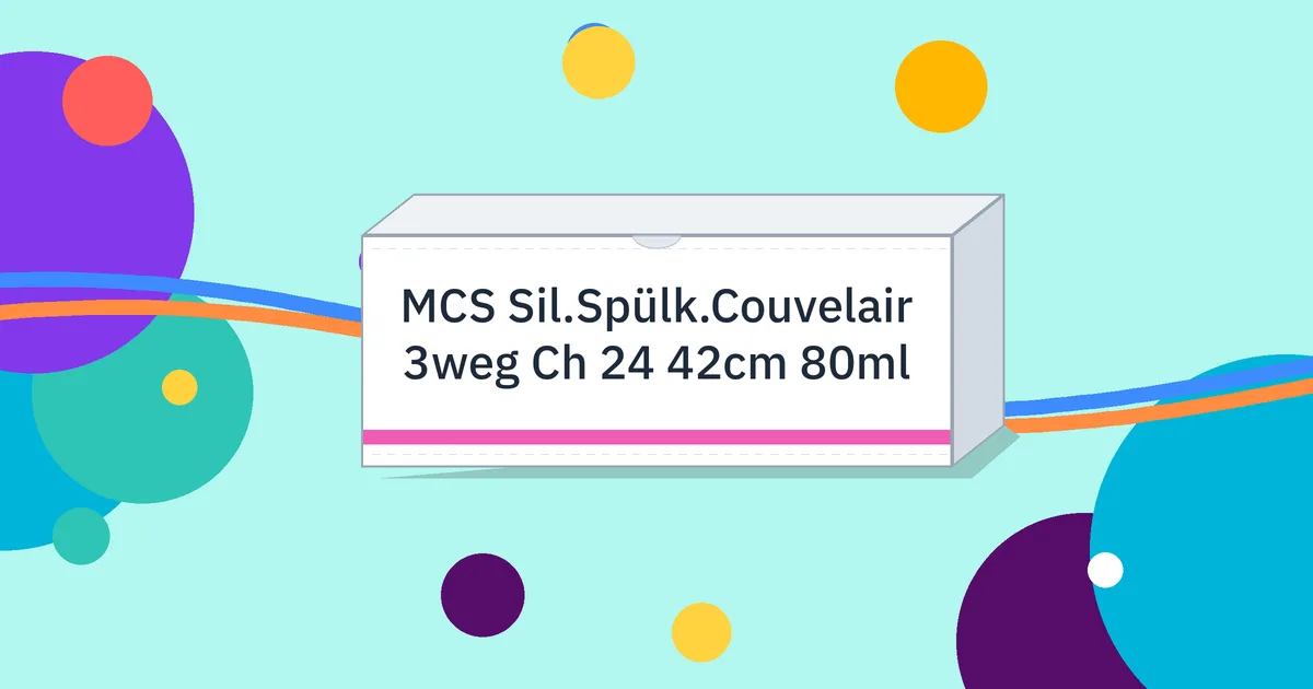 Symbolbild: Packung mit der Aufschrift MCS Sil.Spülk.Couvelair 3weg Ch 24 42cm 80ml (PZN 04802860) – Verfügbarkeit und Bezug in Apotheken in Frankfurt am Main