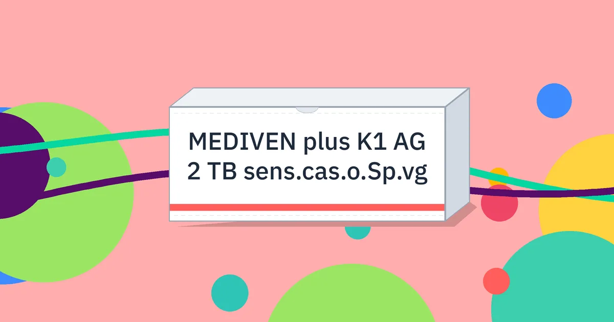 Symbolbild: Packung mit der Aufschrift MEDIVEN plus K1 AG 2 TB sens.cas.o.Sp.vg (PZN 15063727) – Verfügbarkeit und Bezug in Apotheken in Frankfurt am Main