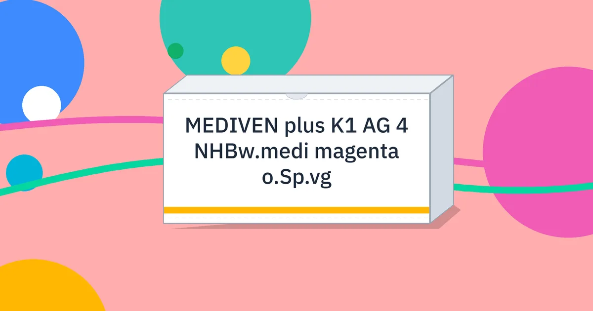 Symbolbild: Packung mit der Aufschrift MEDIVEN plus K1 AG 4 NHBw.medi magenta o.Sp.vg (PZN 15923555) – Verfügbarkeit und Bezug in Apotheken in Frankfurt am Main
