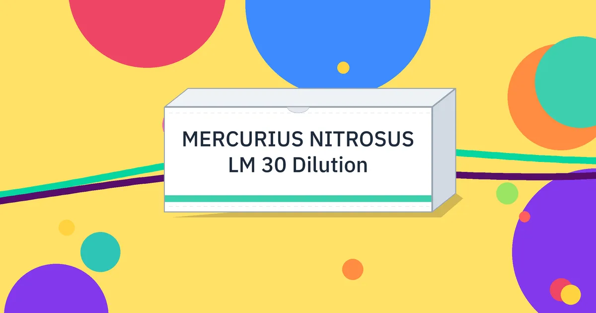 Symbolbild: Packung mit der Aufschrift MERCURIUS NITROSUS LM 30 Dilution (PZN 12952450) – Verfügbarkeit und Bezug in Apotheken in Frankfurt am Main