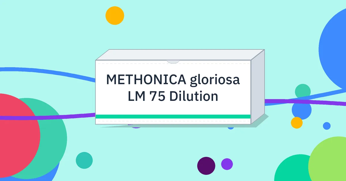 Symbolbild: Packung mit der Aufschrift METHONICA gloriosa LM 75 Dilution (PZN 13606810) – Verfügbarkeit und Bezug in Apotheken in Frankfurt am Main