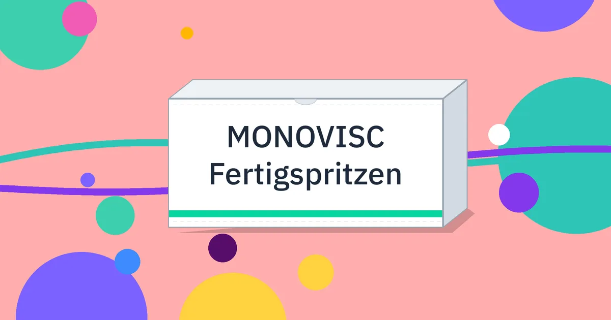 Symbolbild: Packung mit der Aufschrift MONOVISC Fertigspritzen (PZN 20109414) – Verfügbarkeit und Bezug in Apotheken in Frankfurt am Main