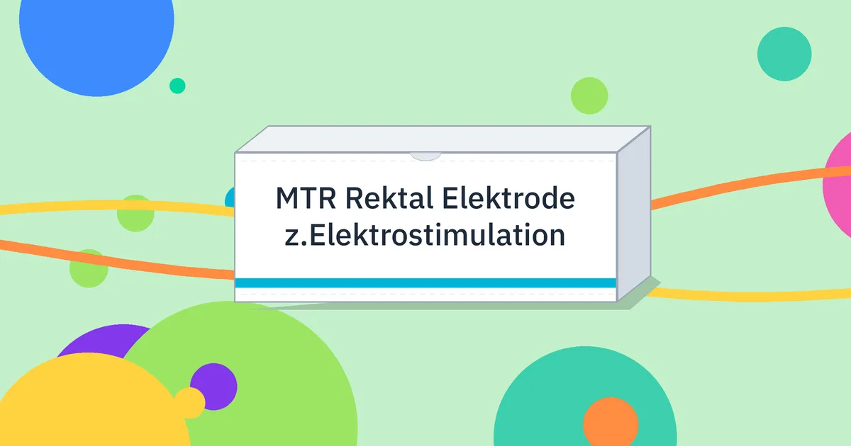 Symbolbild: Packung mit der Aufschrift MTR Rektal Elektrode z.Elektrostimulation (PZN 00019502) – Verfügbarkeit und Bezug in Apotheken in Frankfurt am Main