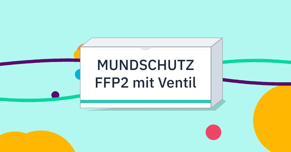 Symbolbild: Packung mit der Aufschrift MUNDSCHUTZ FFP2 mit Ventil (PZN 03425740) – Verfügbarkeit und Bezug in Apotheken in Frankfurt am Main