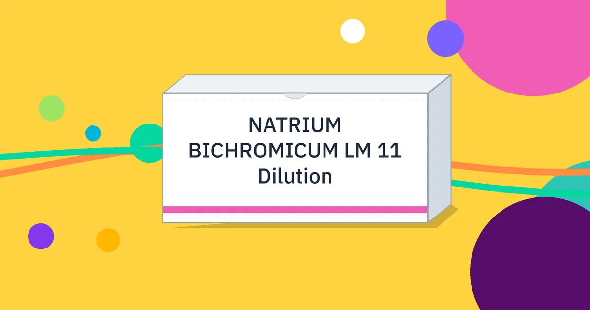 Symbolbild: Packung mit der Aufschrift NATRIUM BICHROMICUM LM 11 Dilution (PZN 12960745) – Verfügbarkeit und Bezug in Apotheken in Frankfurt am Main