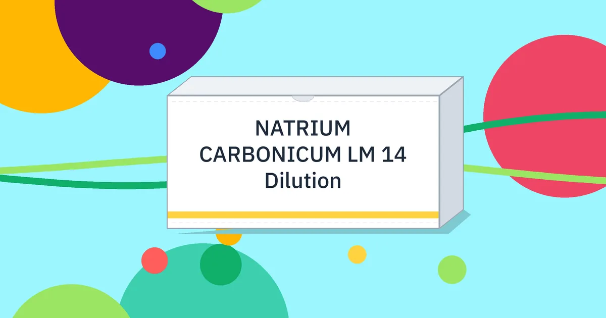 Symbolbild: Packung mit der Aufschrift NATRIUM CARBONICUM LM 14 Dilution (PZN 12961667) – Verfügbarkeit und Bezug in Apotheken in Frankfurt am Main
