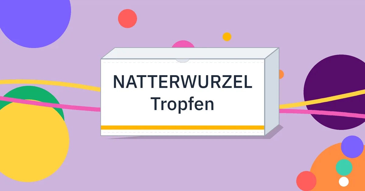 Symbolbild: Packung mit der Aufschrift NATTERWURZEL Tropfen (PZN 19141803) – Verfügbarkeit und Bezug in Apotheken in Frankfurt am Main