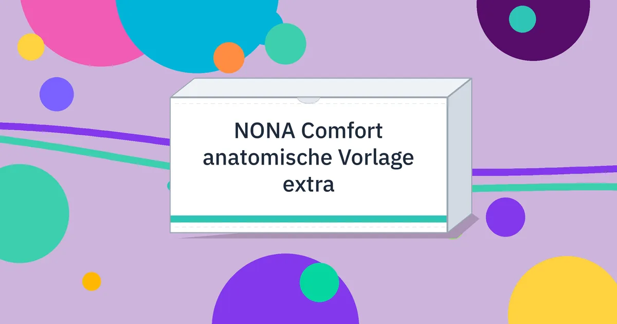 Symbolbild: Packung mit der Aufschrift NONA Comfort anatomische Vorlage extra (PZN 12538354) – Verfügbarkeit und Bezug in Apotheken in Frankfurt am Main