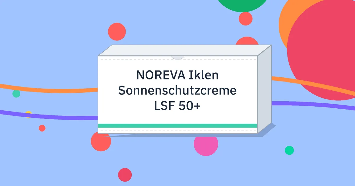 Symbolbild: Packung mit der Aufschrift NOREVA Iklen Sonnenschutzcreme LSF 50+ (PZN 10713801) – Verfügbarkeit und Bezug in Apotheken in Frankfurt am Main
