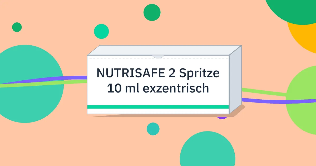 Symbolbild: Packung mit der Aufschrift NUTRISAFE 2 Spritze 10 ml exzentrisch (PZN 18472573) – Verfügbarkeit und Bezug in Apotheken in Frankfurt am Main