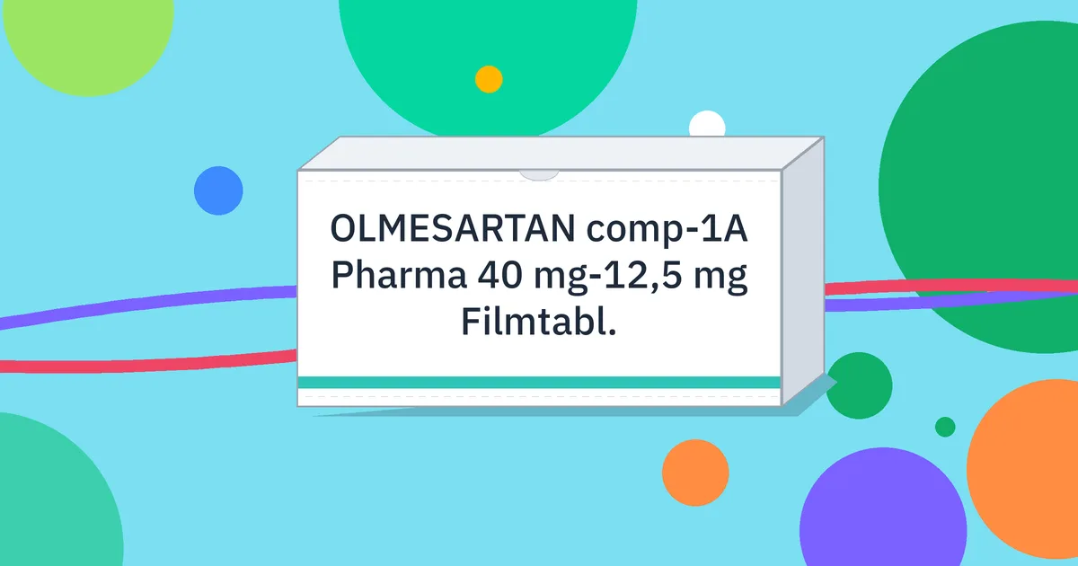 Symbolbild: Packung mit der Aufschrift OLMESARTAN comp-1A Pharma 40 mg-12,5 mg Filmtabl. (PZN 12359692) – Verfügbarkeit und Bezug in Apotheken in Frankfurt am Main