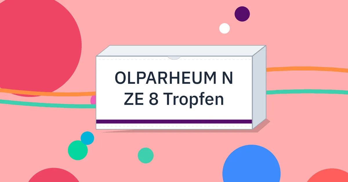 Symbolbild: Packung mit der Aufschrift OLPARHEUM N ZE 8 Tropfen (PZN 07117515) – Verfügbarkeit und Bezug in Apotheken in Frankfurt am Main