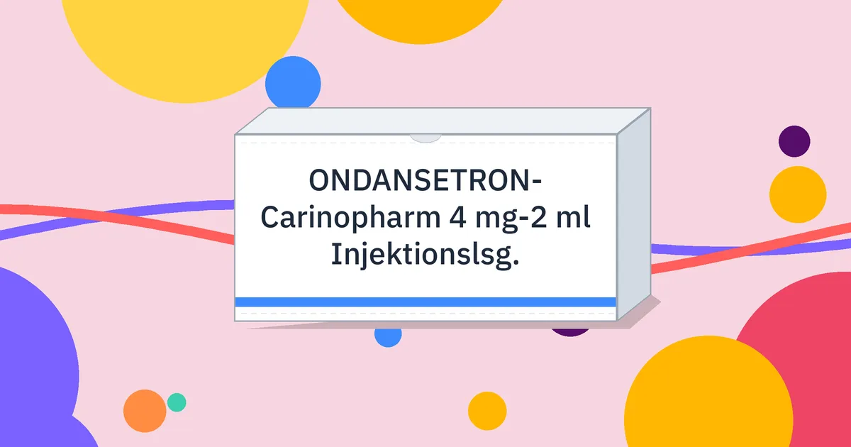 Symbolbild: Packung mit der Aufschrift ONDANSETRON-Carinopharm 4 mg-2 ml Injektionslsg. (PZN 14030430) – Verfügbarkeit und Bezug in Apotheken in Frankfurt am Main