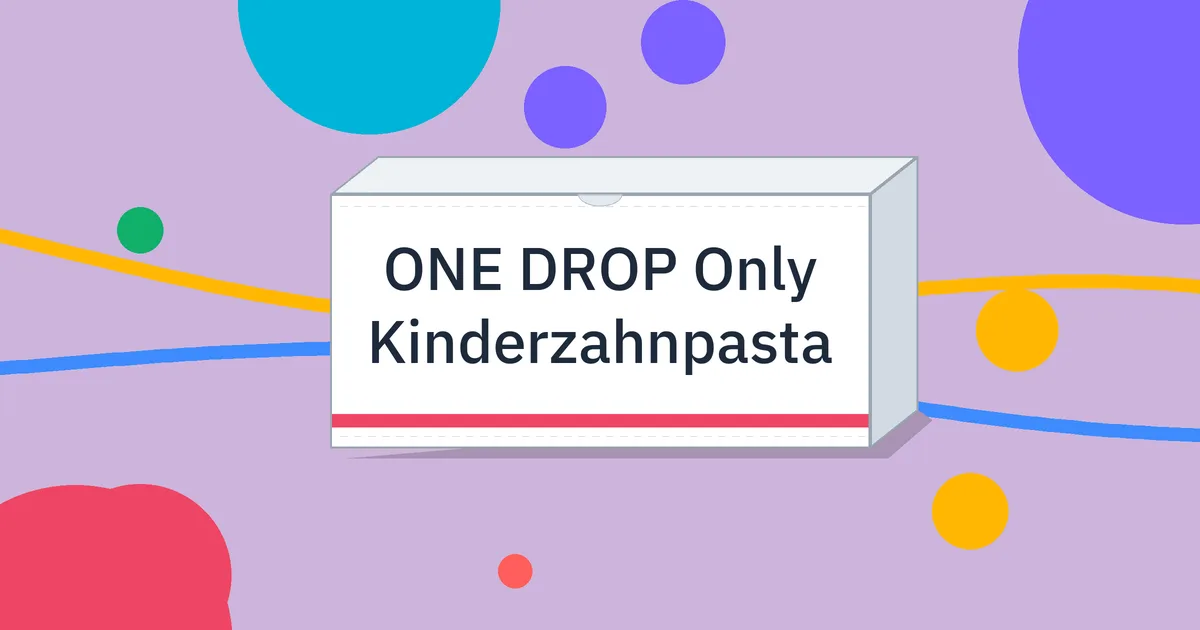 Symbolbild: Packung mit der Aufschrift ONE DROP Only Kinderzahnpasta (PZN 16575518) – Verfügbarkeit und Bezug in Apotheken in Frankfurt am Main