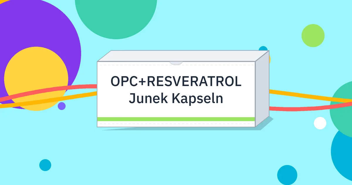 Symbolbild: Packung mit der Aufschrift OPC+RESVERATROL Junek Kapseln (PZN 07078689) – Verfügbarkeit und Bezug in Apotheken in Frankfurt am Main