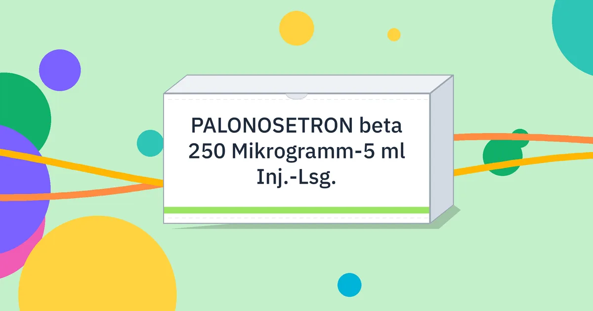 Symbolbild: Packung mit der Aufschrift PALONOSETRON beta 250 Mikrogramm-5 ml Inj.-Lsg. (PZN 05973121) – Verfügbarkeit und Bezug in Apotheken in Frankfurt am Main