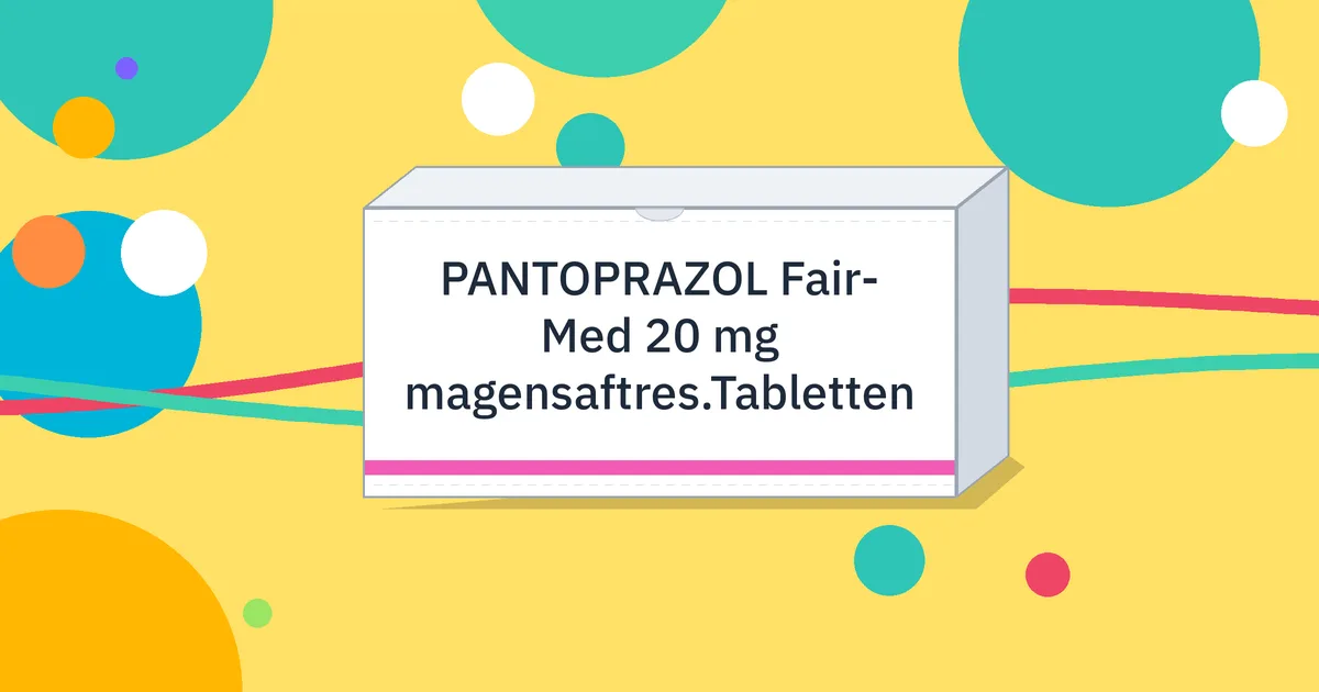 Symbolbild: Packung mit der Aufschrift PANTOPRAZOL Fair-Med 20 mg magensaftres.Tabletten (PZN 14214644) – Verfügbarkeit und Bezug in Apotheken in Frankfurt am Main